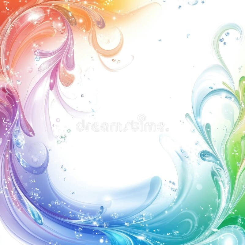 A Vibrant Rainbow Colored Background Featuring Swirly Patterns and ...