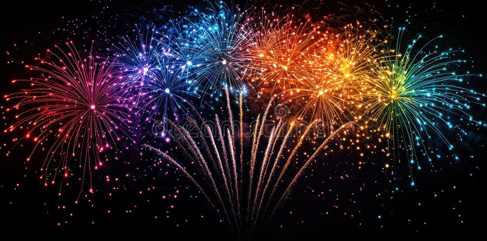 Colored Fireworks Display Stock Illustrations – 2,697 Colored Fireworks ...