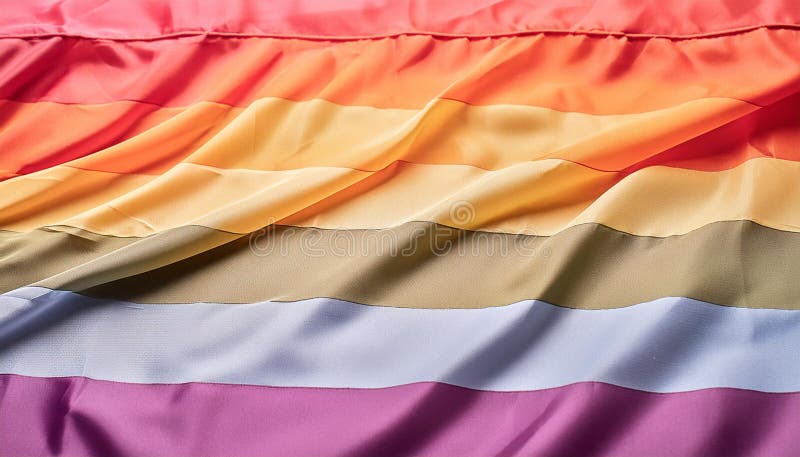A Vibrant Rainbow Colored Flag Waving in the Wind, with a Subtle ...