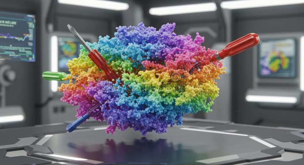 Molecular Structure Modification and Genetic Engineering Concept Stock ...