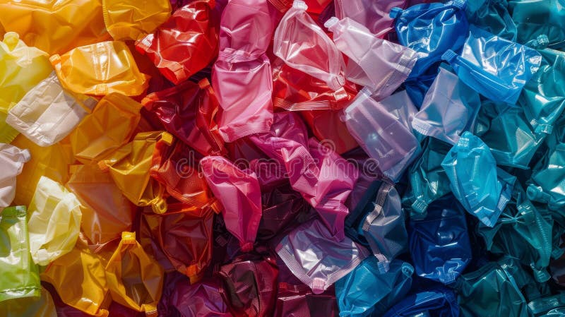 Vibrant Rainbow Colored Plastic Sheets Texture Stock Illustration ...