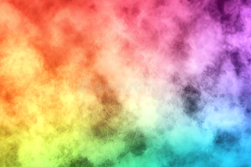 Vibrant Rainbow Colored Smoke Powder Explosion Background Texture Stock ...