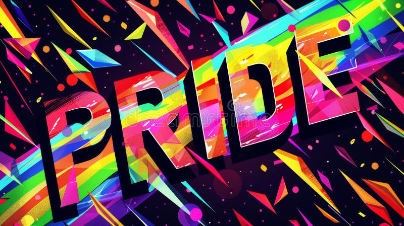 Vibrant Rainbow Colors Poster for Pride Celebration Generative AI Stock ...