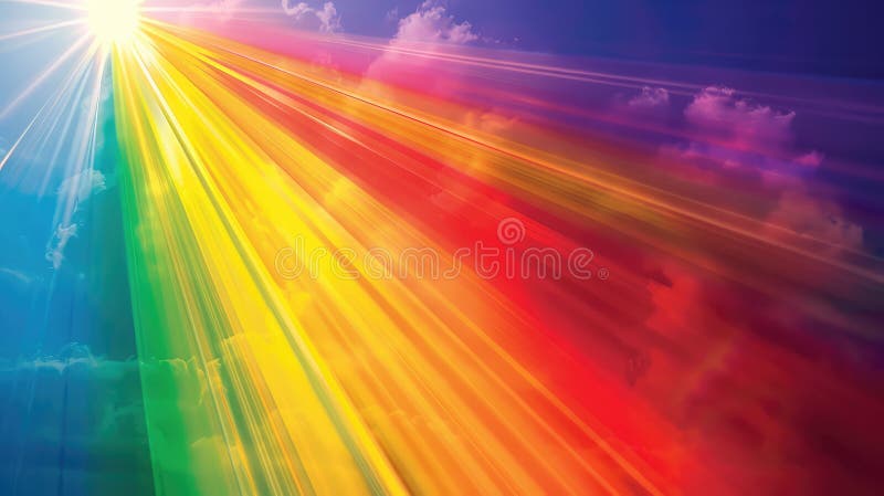 Vibrant Rainbow Computer Display Stock Illustration - Illustration of ...
