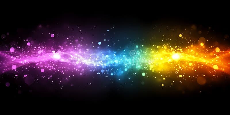 Vibrant Rainbow Energy Wave Background Abstract Sparkle Glowing Colors ...