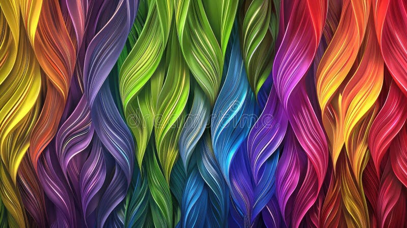 Stunning Pattern Featuring Rainbow-colored Feathers, a Burst of Vibrant ...