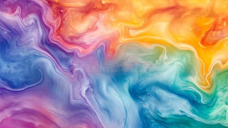 Vibrant Rainbow Fluid Abstract Background Stock Illustration ...