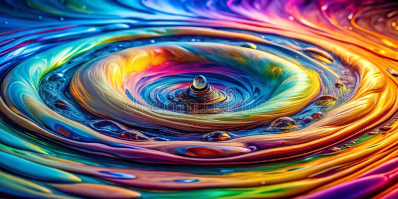 Vibrant Rainbow Fluid Dynamics a Captivating Abstract Image of a ...
