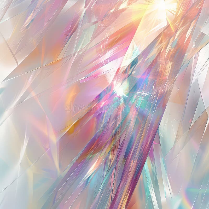 Vibrant Rainbow Formed by Light Refracting Sparkling Crystals Stock ...