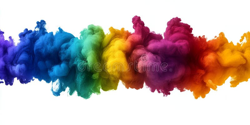 Vibrant Rainbow Ink Swirl Abstract Background Design Element for ...