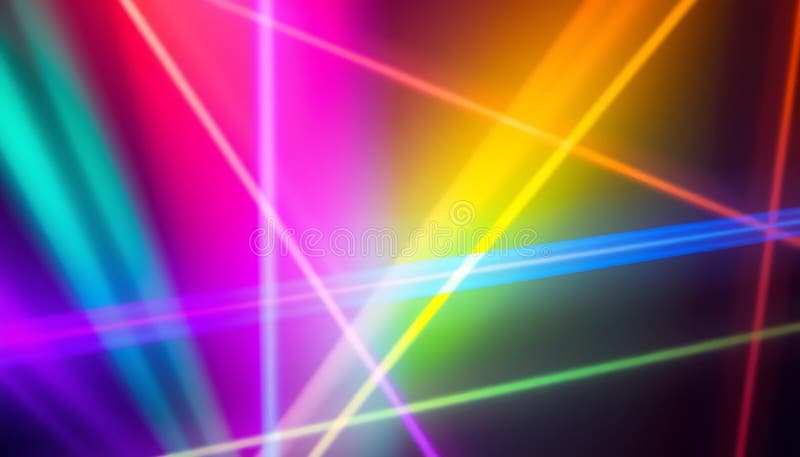 Vibrant Rainbow Laser Lights Abstract Art Dynamic Design Stock ...