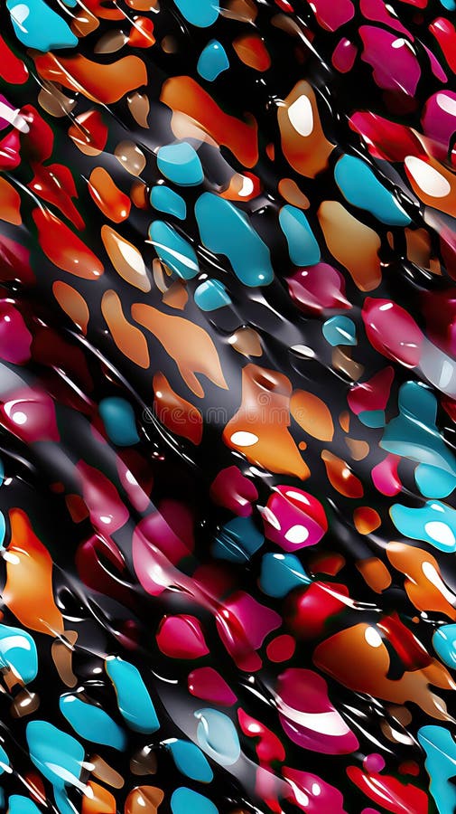 Vibrant Rainbow Leopard Print Seamless Pattern AI Generated Stock ...