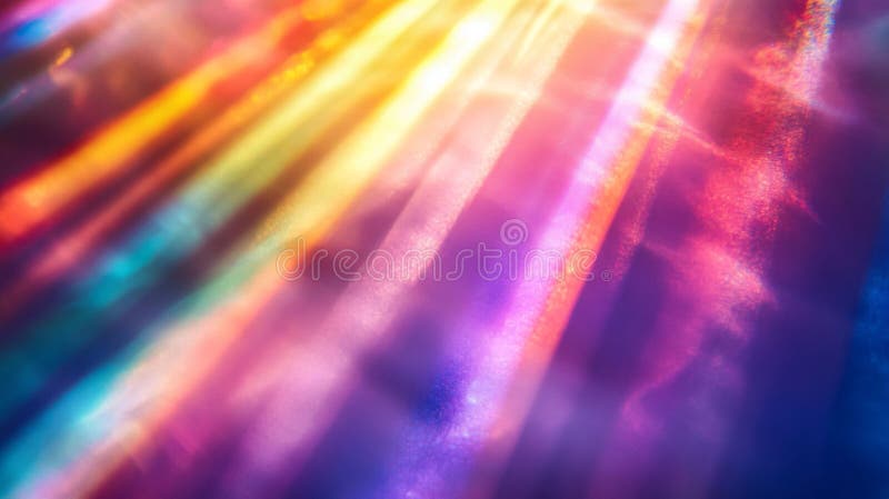 Vibrant Rainbow Light Rays Abstract Background Stock Illustration ...