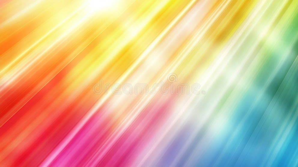 Vibrant Rainbow Light Rays Abstract Background Stock Illustration ...