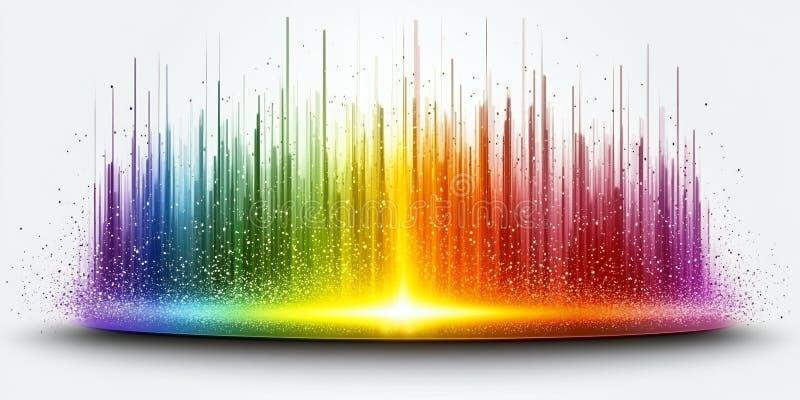 Vibrant Rainbow Lines Glittering Sparkle Abstract Background Design ...
