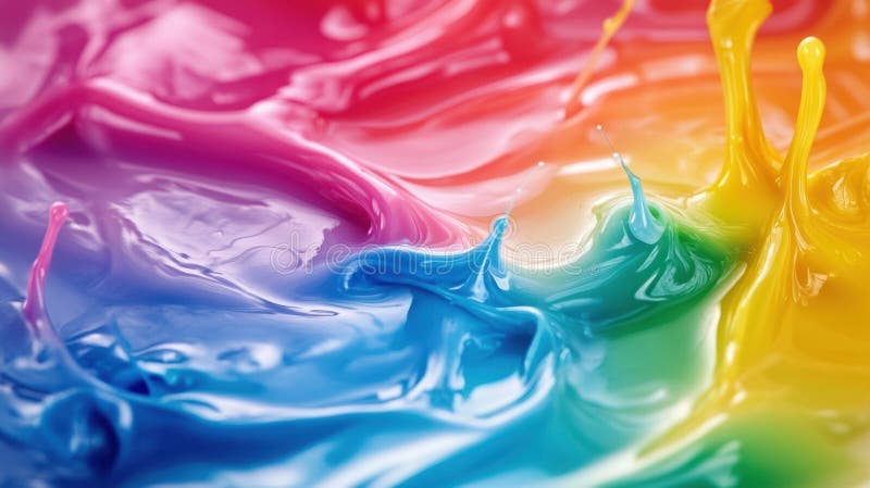 Vibrant Rainbow Liquid Splash Background Stock Illustration ...