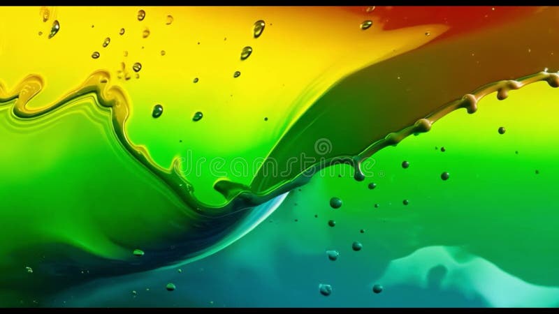 Vibrant Rainbow Liquid Swirl: Abstract Colorful Fluid Motion Stock Footage - Video of vibrant ...