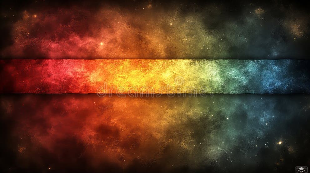 Vibrant Rainbow Nebula with Sparkling Cosmic Dust and Mirror Reflection ...