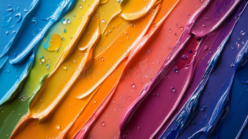 Vibrant Rainbow Oil Paint Texture Background Stock Illustration ...