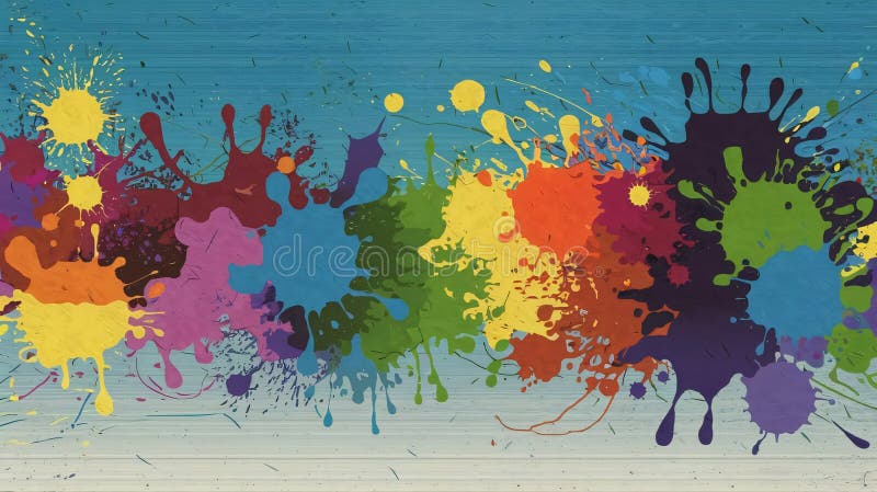 Vibrant Rainbow Paint Splatter Background, High Quality Image Stock ...