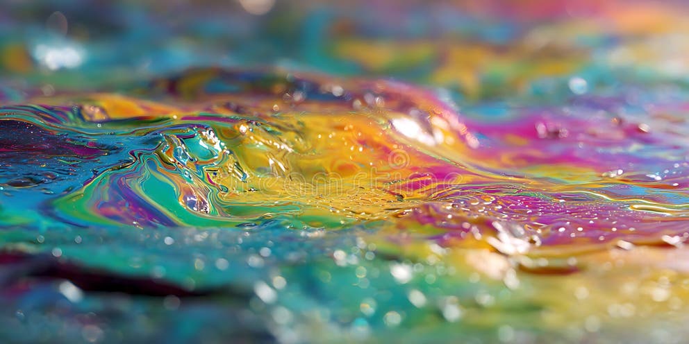 Vibrant Rainbow Paint Texture Abstract Art Background Stock ...