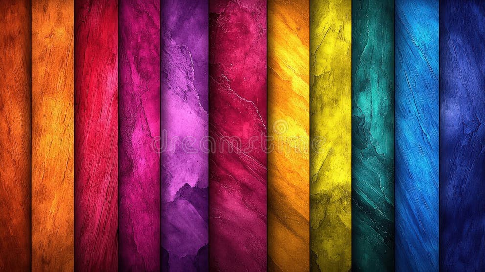 Vibrant Rainbow Patterns Digital Art Abstract Composition Colorful ...