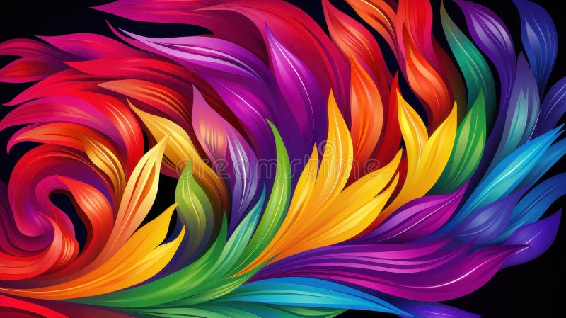 Vibrant Rainbow Patterns Represent LGBTQ Identity, Symbolizing ...