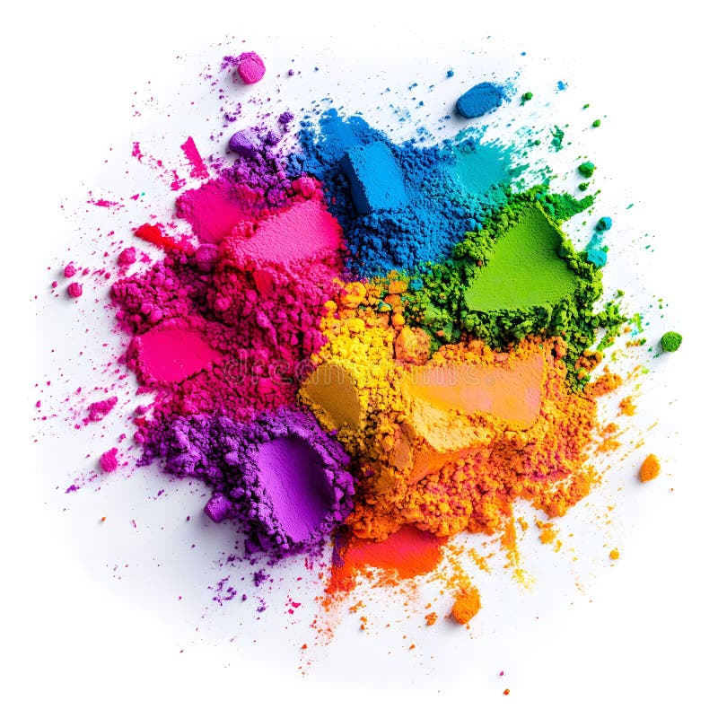 Vibrant Rainbow Powder Explosion Stock Illustration - Illustration of ...
