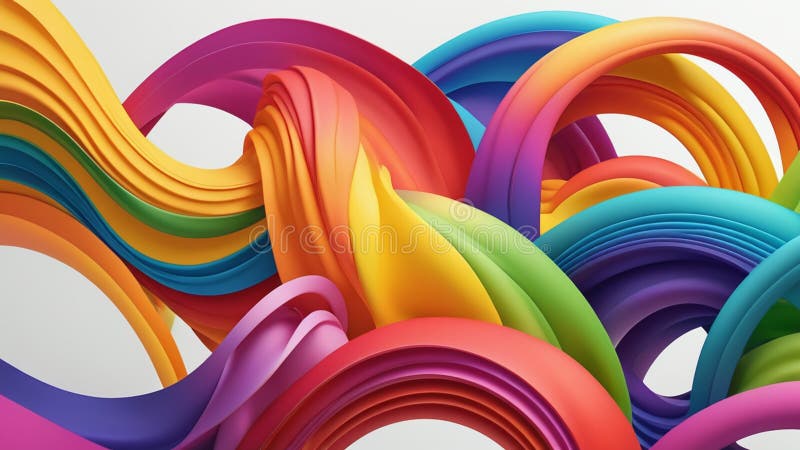 Vibrant Rainbow Shapes Modern Abstract Design Elements for Corporate ...