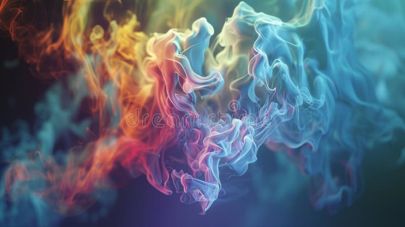 Vibrant Rainbow Smoke Abstract Background Stock Image - Image of ...