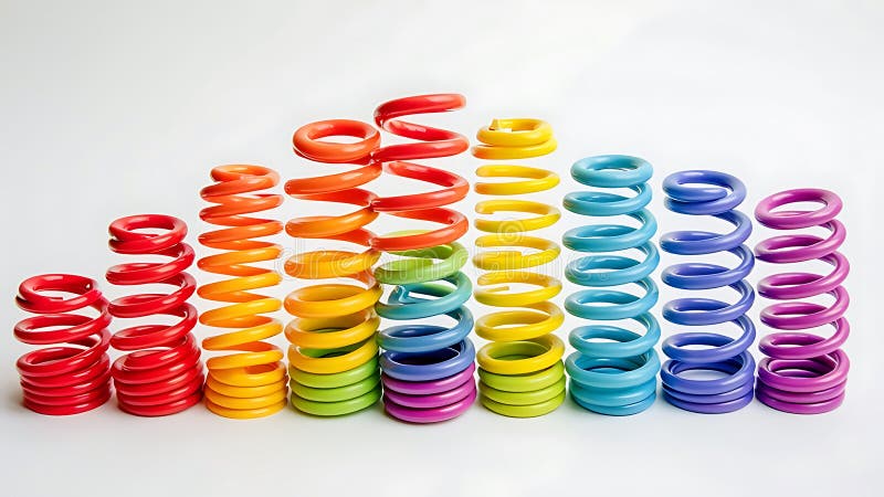 Vibrant Rainbow Springs, a Colorful Abstract Design Stock Illustration ...