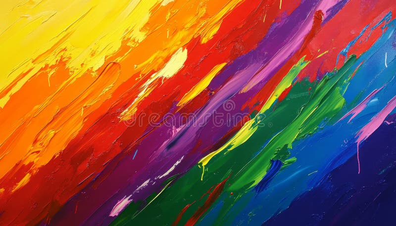 Vibrant Rainbow Stripes Colorful Abstract Background Texture, Bold and ...
