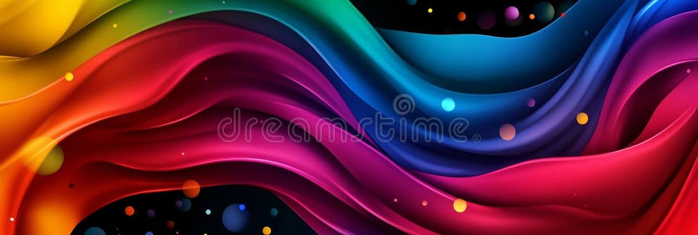 Vibrant Rainbow Wave Pattern Symbolizing LGBTQ Pride Diversity Unity ...