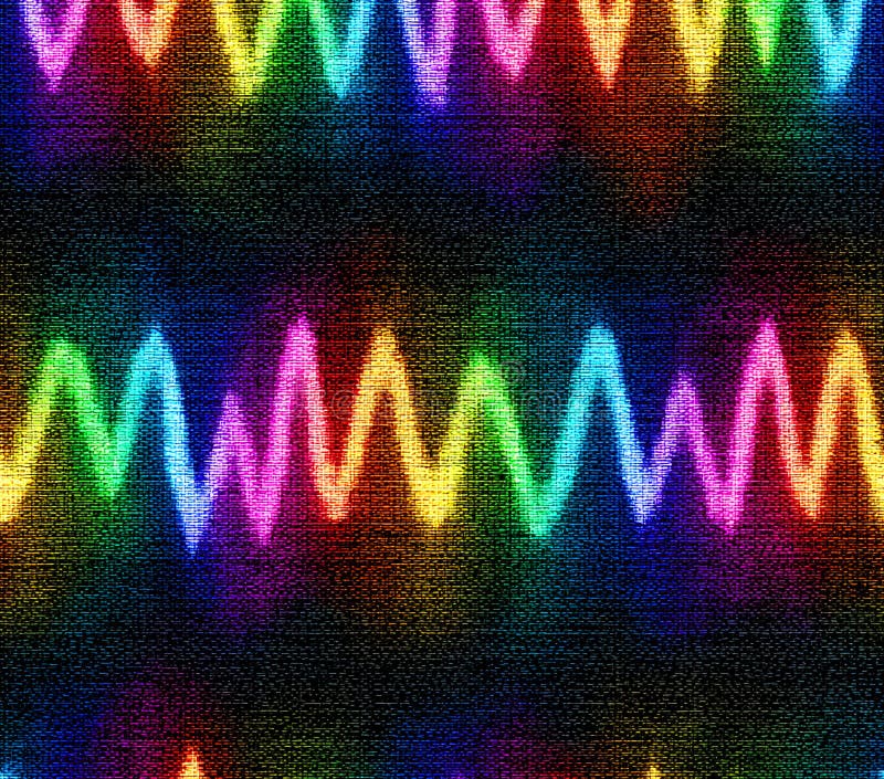 Vibrant Rainbow Waveform Texture Glowing Neon Pixel Art Background ...