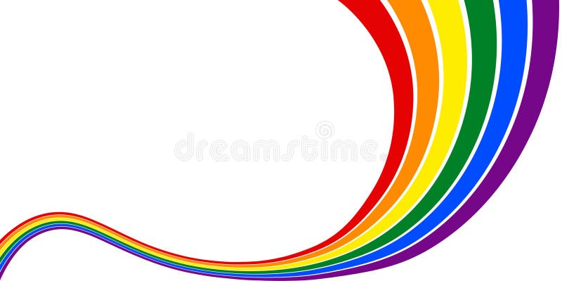 Vibrant Rainbow Waves Isolated on a Transparent Background. Pride Month ...