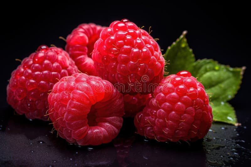 Vibrant Raspberry Background. Generate Ai Stock Image - Image of bunch ...