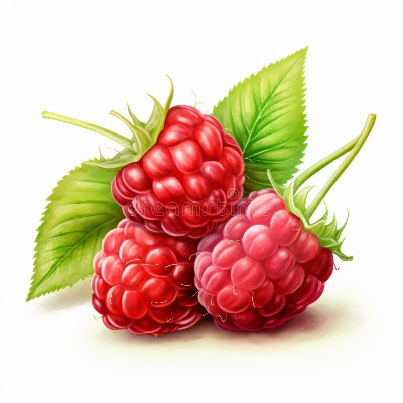 Vibrant Raspberry: Fresh and Colorful Fruit Vector Illustration Stock ...