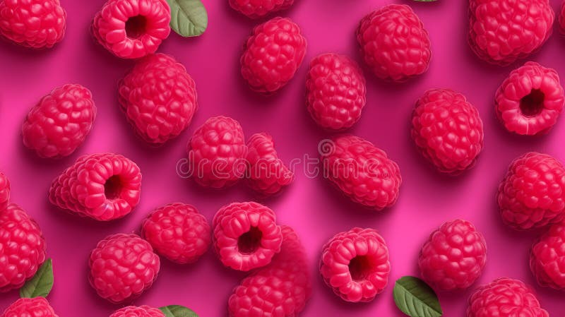 Vibrant Raspberry Pattern on Light Fuchsia Background Stock ...