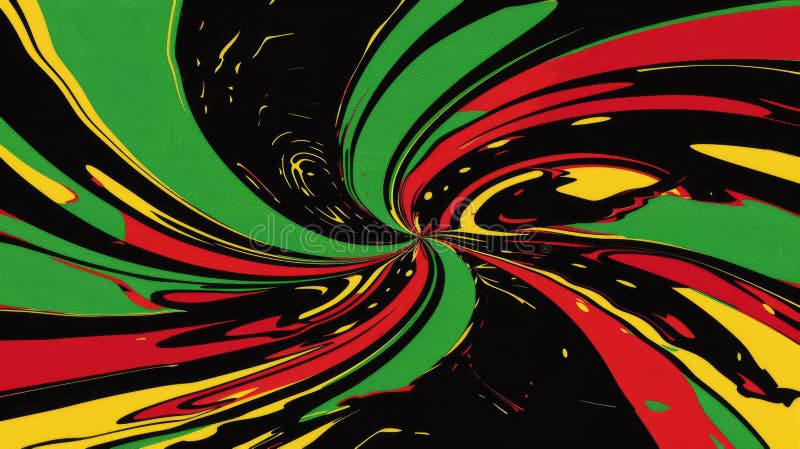 Vibrant Rasta Color Swirl Abstract Artwork Stock Photo - Image of ...