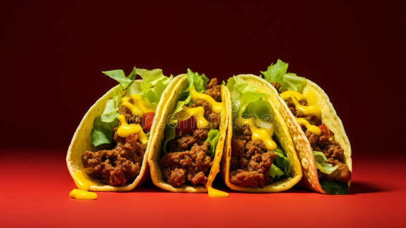 Vibrant and Realistic Taco Photography with Bold Colors Stock ...