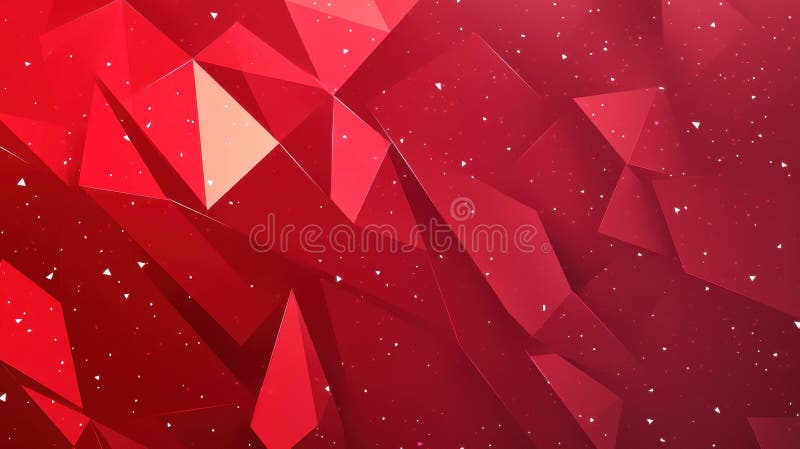 Vibrant Red Abstract Background Featuring Geometric Triangles and Stripes, Perfect for Modern ...