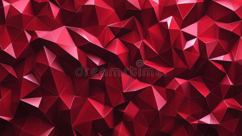 A Vibrant Red Abstract Pattern Showcasing Dynamic Geometric Shapes and ...
