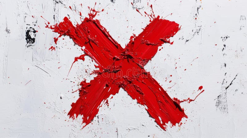 Vibrant Red Acrylic Paint Splatter Against a Textured White Background ...