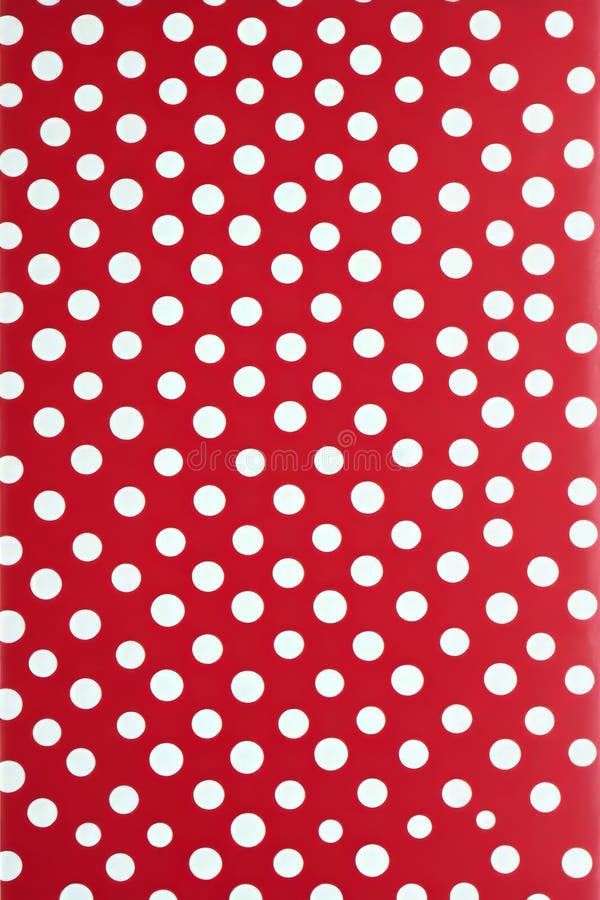 Vibrant Red Background, Classic White Polka Dot Pattern, Festive Design ...