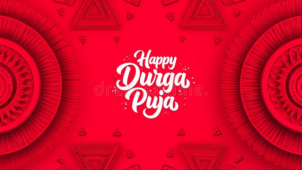 Happy Durga Puja Text Stock Illustrations – 2,023 Happy Durga Puja Text ...