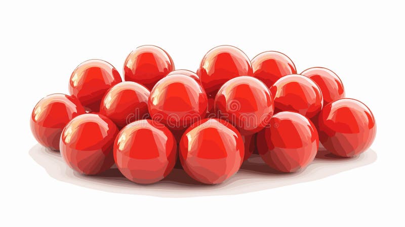 Vibrant Red Ball Stack Vector Illustration Isolated Stock Vector ...