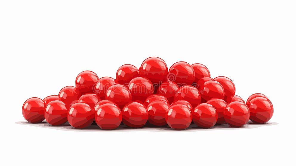 Vibrant Red Ball Stack Vector Illustration Isolated Stock Vector ...