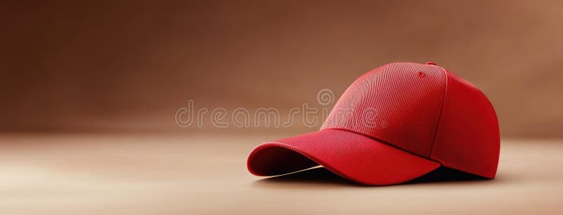 A Vibrant Red Baseball Cap is Showcased in a Minimalist Setting ...