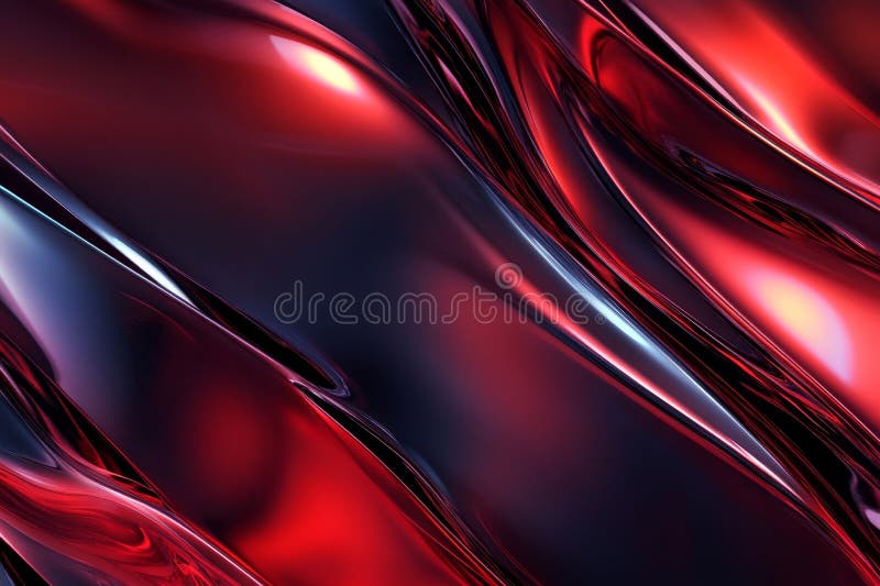 Vibrant Red and Black Abstract Background with Shiny Waves Stock Image ...