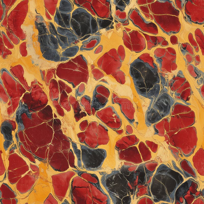 Vibrant Red and Black Marble Texture with Golden Veins Stock Image ...
